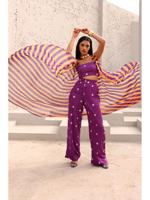 Buy Aapro Label Purple Bridget Co-Ord (Set of 3) Online