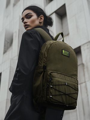 Buy The Souled Store Originals Solids: Army Green Backpack Online