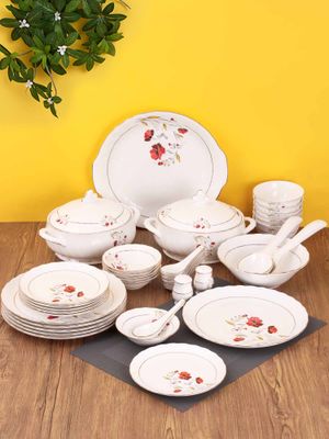 Buy CLAY CRAFT Fine Ceramic Printed Dinner Set - 40 Pieces Online