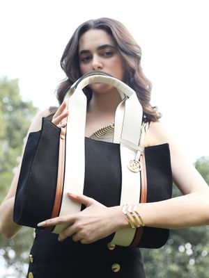 Buy Kazo Statement Cotton Canvas Handbag Online