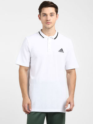 Buy adidas M SL PQ PS White Sports Polo Shirt Online