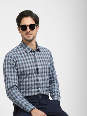 Buy SELECTED HOMME Blue Check Print Full Sleeves Shirt Online