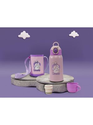 Buy Yellow Bee Stainless Steel Bunny Theme Flask, Purple - 500Ml Online