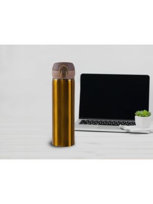 Buy Yellow Bee Stainless Steel Thermos Flask, Golden - 500Ml Online