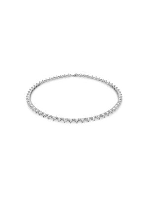 Buy SWAROVSKI Matrix Tennis Necklace, Triangle Cut, White, Rhodium ...