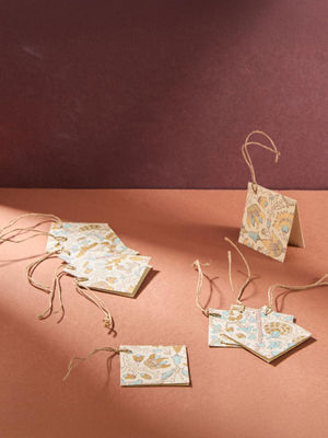Buy Fabindia Cream Paper Aariana Gift Tags (Pack of 6) Online