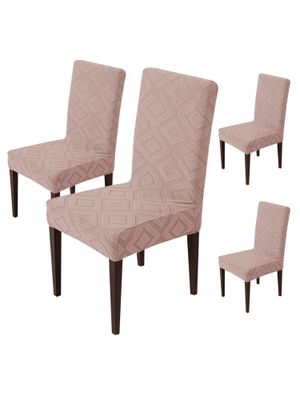 Buy House of Quirk Stretch Removable Short Dining Chair Cover- Light ...