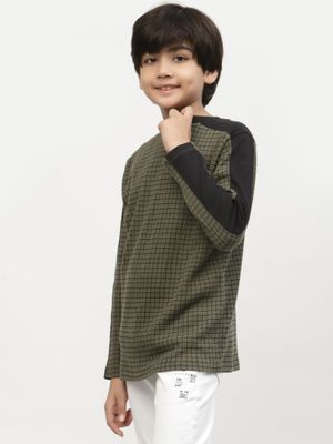 Buy Spunkies Boys Winter Cut & Sew Tshirt-Black Online