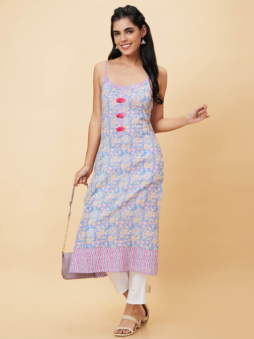 Buy Stylish Shoulder Strap Kurtis Collection At Best Prices Online