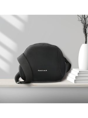 Buy Fastrack Black Nylon Sling Bag (M) Online