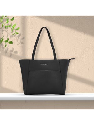 Buy Fastrack Black Solid Tote Bag (M) Online