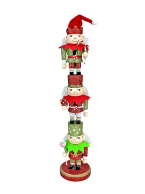 Buy Little Surprise Box 3 Tier Stacked Wooden Elves Christmas Table ...