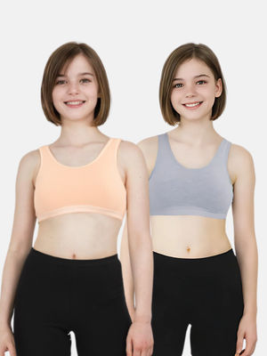 Buy Adira Non Padded Starter Bra - Multi-Color (Pack of 2) (S) Online