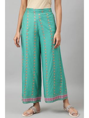 Buy W Green Print Parallel Pants online