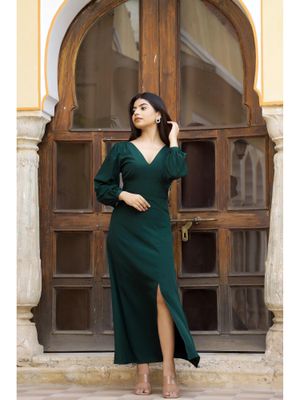 Buy Femme Sequel Gracia Green Dress (L) Online