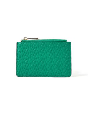 Buy Accessorize London Women's Faux Leather Green Logo Cardholder ...