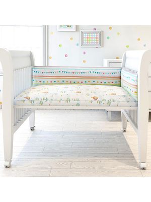 Buy Fancy Fluff Organic Cot Half Bumper - Carnival Online