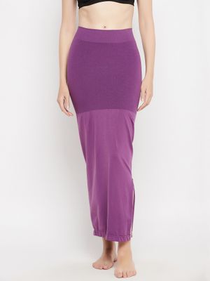 Buy Clovia Saree Shapewear With Side Slit In Purple Online