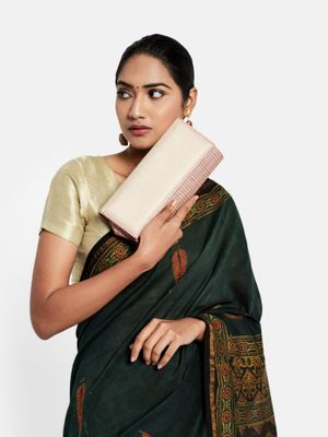 Buy Fabindia Fabric Beige Clutch Bag Online
