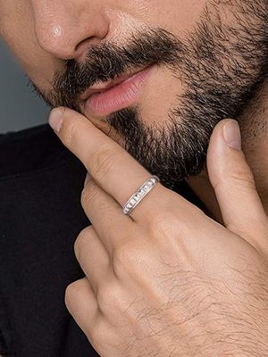 Buy GIVA Sterling Silver Pyramid Ring for Mens Online
