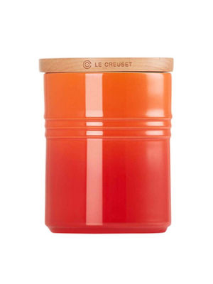 Buy Le Creuset Storage Jar with Wooden Lid-Flame Online