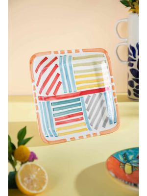 Buy Freedom Tree Artistease Ceramic Square Platter Multicolor Online