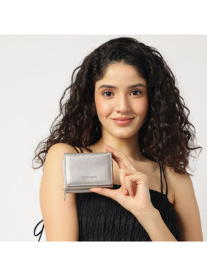 Buy Fastrack Grey Solid Wallet Online