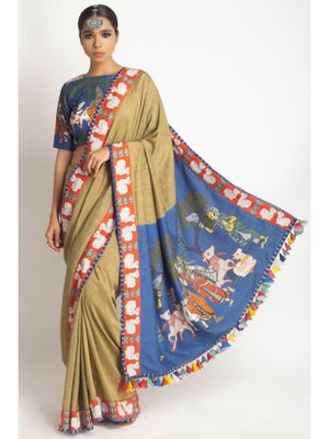 UDD DESIGN Printed Saree : Buy UDD DESIGN Dhavali Saree with Unstitched ...
