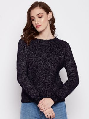 Buy Madame Women Black Sweater Online