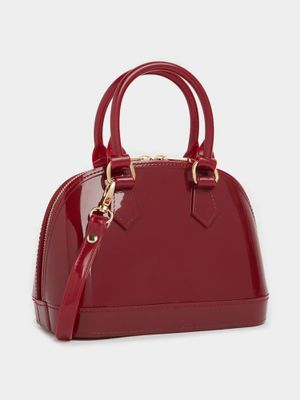 Buy Styli Red Shiny Mini Handbag with Detachable Sling Strap Online