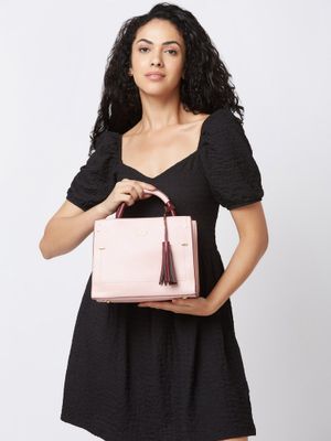 Buy Globus Women Dusty Pink Solid Casual Handheld Sling Bag Online