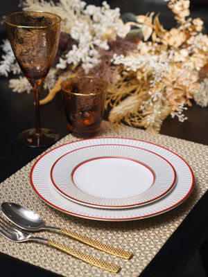 Pure Home + Living Dinnerware : Buy Pure Home + Living Red and Golden ...