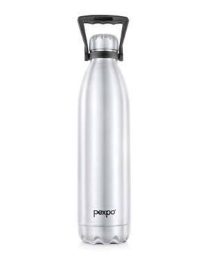 Buy Pexpo Silver Echo Stainless Steel Vacuum Insulated Flask (2000ml ...