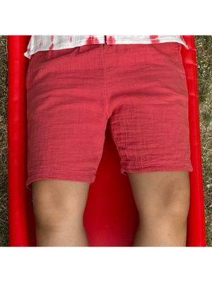 Buy Kids of Greendeer Red 100% Cotton Resort Shorts Online