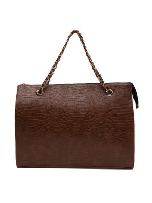 Buy MINI WESST Women's Brown Tote Bag Online