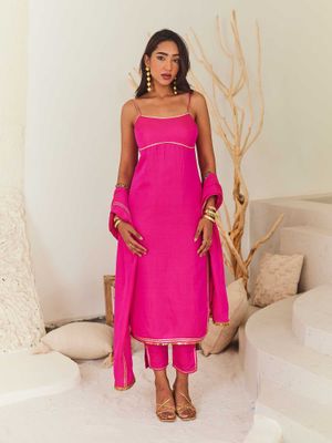 Buy Urban Suburban Pink Kurta Set with Dupatta (Set of 3) (XS) Online