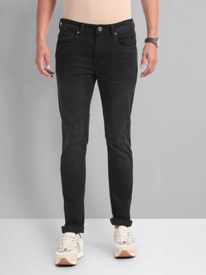 Buy AD By Arvind Slim Fit Stone Wash Jeans Online