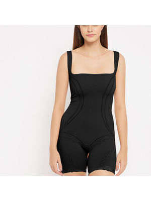Buy Secrets By ZeroKaata Women Black Solid Full Body Shaper Online