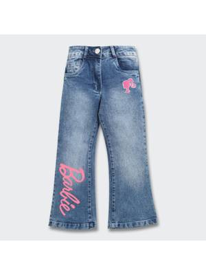 Buy TINY GIRL Barbie Light Blue Denim Boot Cut Jeans (4-5 Years) Online