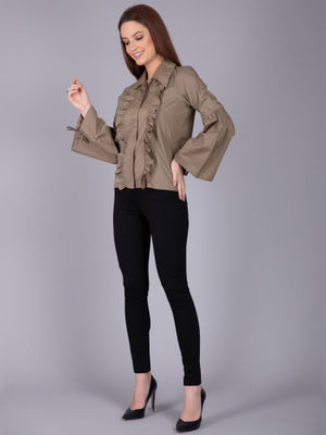 CAMLA tops_women_westernwear : Buy CAMLA Olive Color Textile Top For ...