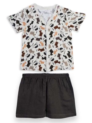 Buy The Boo Boo Club Multi-Color Organic Muslin Cotton Shirt and Shorts ...