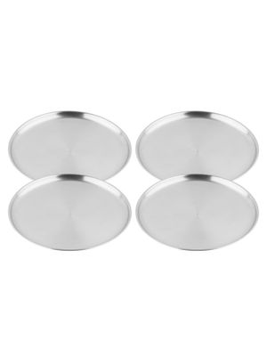 Buy Omega IVY Stainless Steel Matte Finish Quarter-Side Plates (21 Cm ...