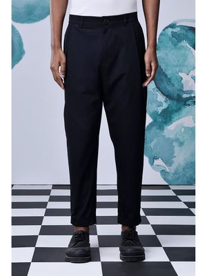 Buy Genes Lecoanet Hemant Cotton Twill Carrot Fit Pants- Black (S) Online