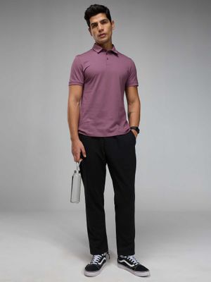 Buy Cava Athleisure Black Solid Relaxed Fit Trouser (S) Online