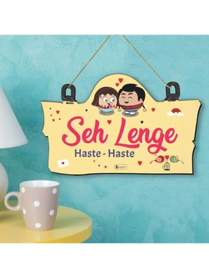 Buy Seh Lenge Haste Wooden Door Wall Hanging, Valentine Gifts, Love ...