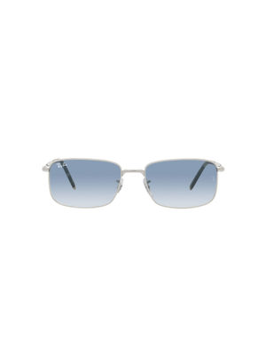 Buy Ray-Ban Silver Sunglasses 0Rb3717 - Rectangle - Silver Frame - Blue ...