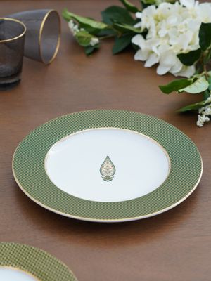 Buy Pure Home + Living Set of 2Emerald Green Royal Dinner Plate Online