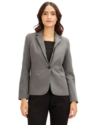 Buy SALT Attire Grey Single Breasted Blazer Online