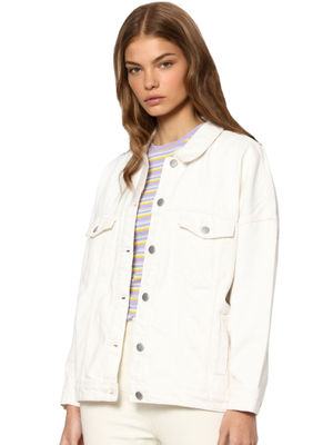 ONLY jackets_women_westernwear : Buy ONLY Women Casual Wear Beige ...