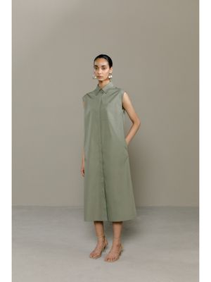 Buy Perona Margo Olive Shirt Dress Online